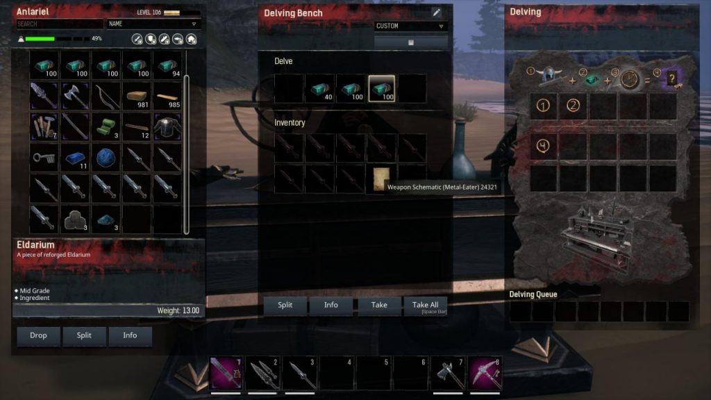 Conan Exiles: How to Craft Weapons out of Eldarium - GamePretty