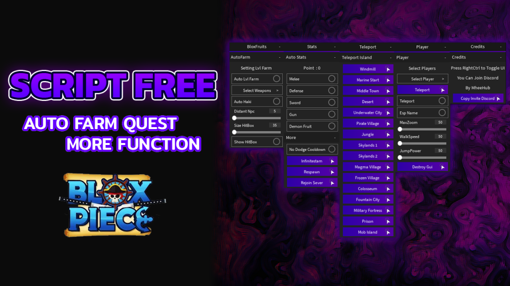Roblox Blox Fruits New GUI (Auto Farm & Stats) - GamePretty