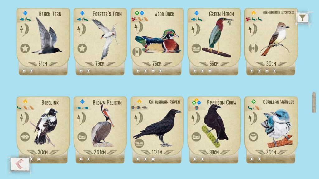 Wingspan: Bird Card List - GamePretty