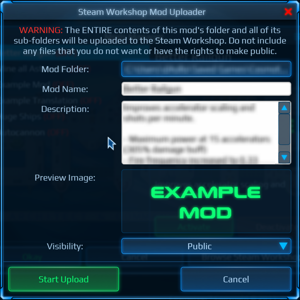 Cosmoteer Starship Architect & Commander: How to Upload a Mod to ...
