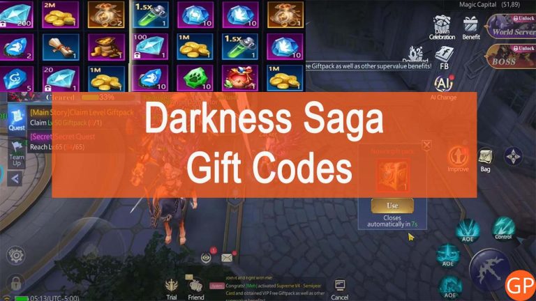 Darkness Saga Codes for July 2024 - GamePretty