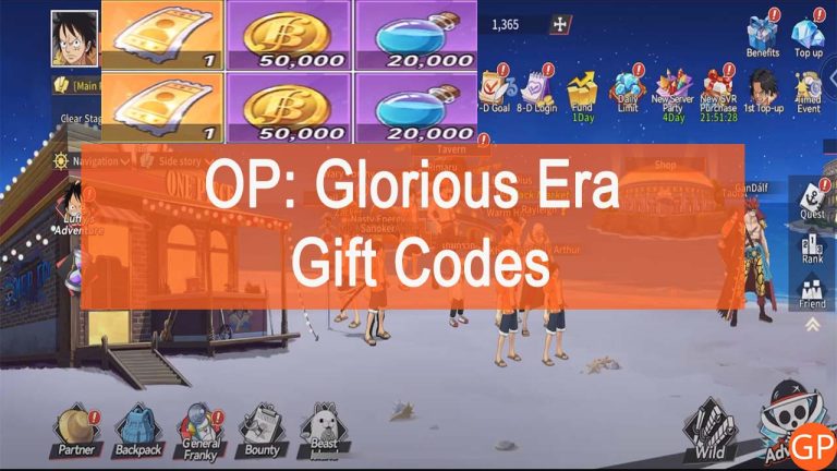 OP Glorious Era Codes (September 2023): Free Rewards! - GamePretty
