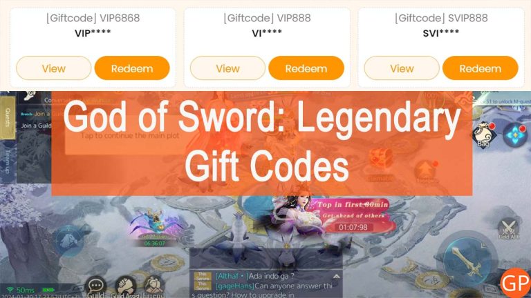God of Sword Legendary Codes (January 2024): Redeem Now! - GamePretty